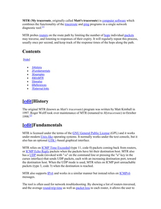 How to use mtr 2 | PDF
