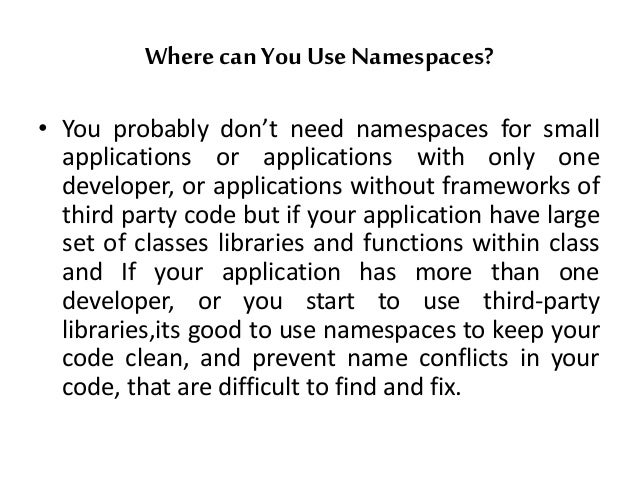 How To Use Namespace In Php
