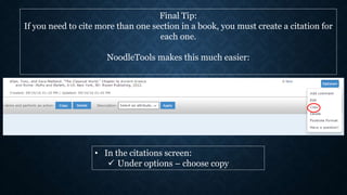 How to use NoodleTools | PPT