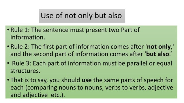 How to use 'not only but also | PDF