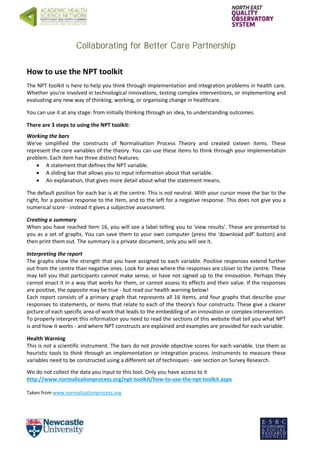 How to Use NPT | PDF