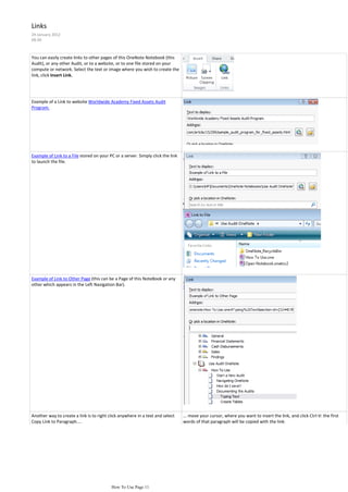 How To Use One Note For Documenting Your Audits | PDF