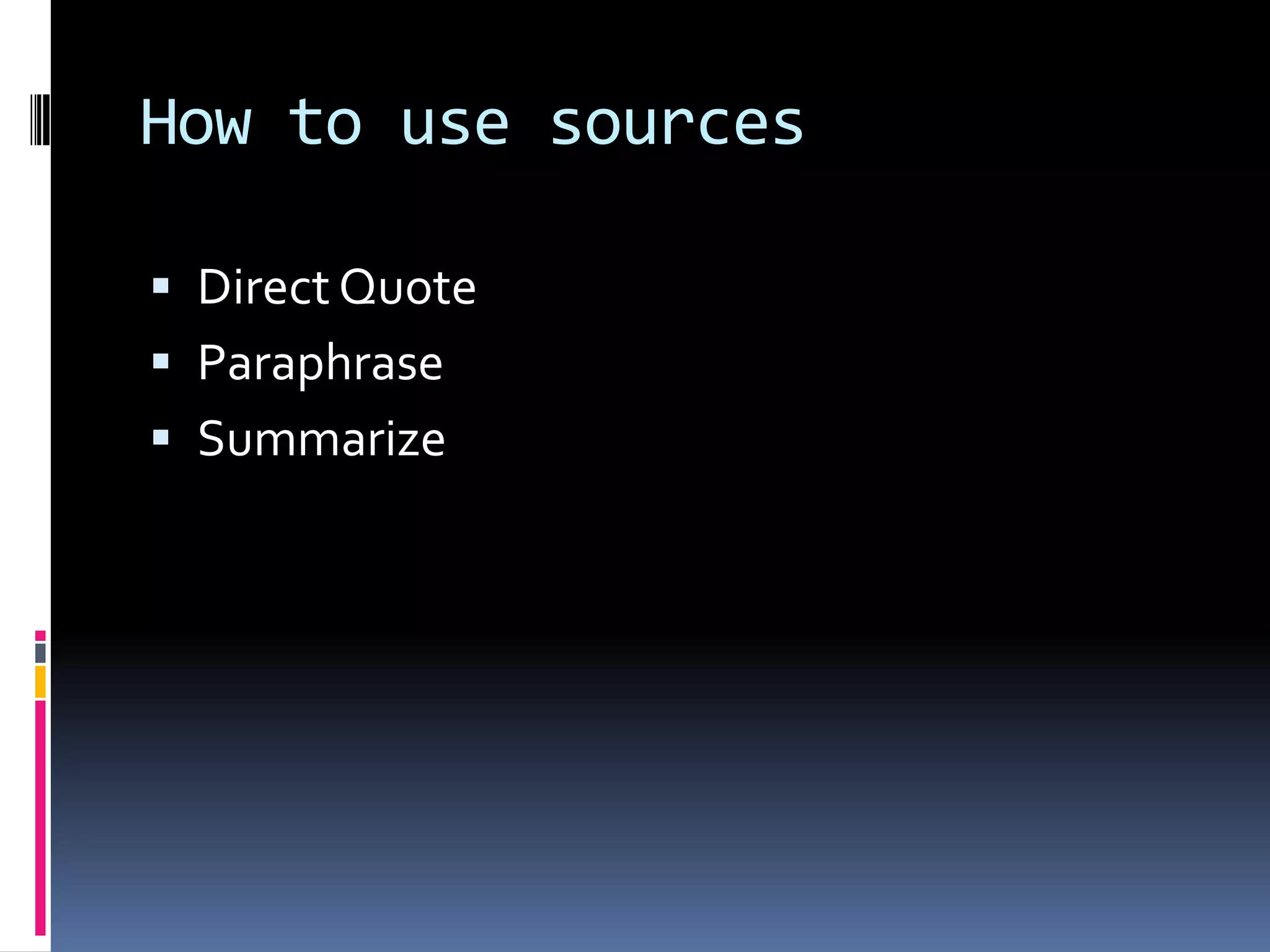 How To Use Outside Sources | PPTX