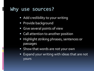 How To Use Outside Sources | PPTX