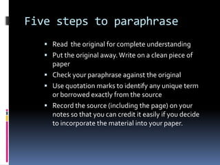 How To Use Outside Sources | PPTX