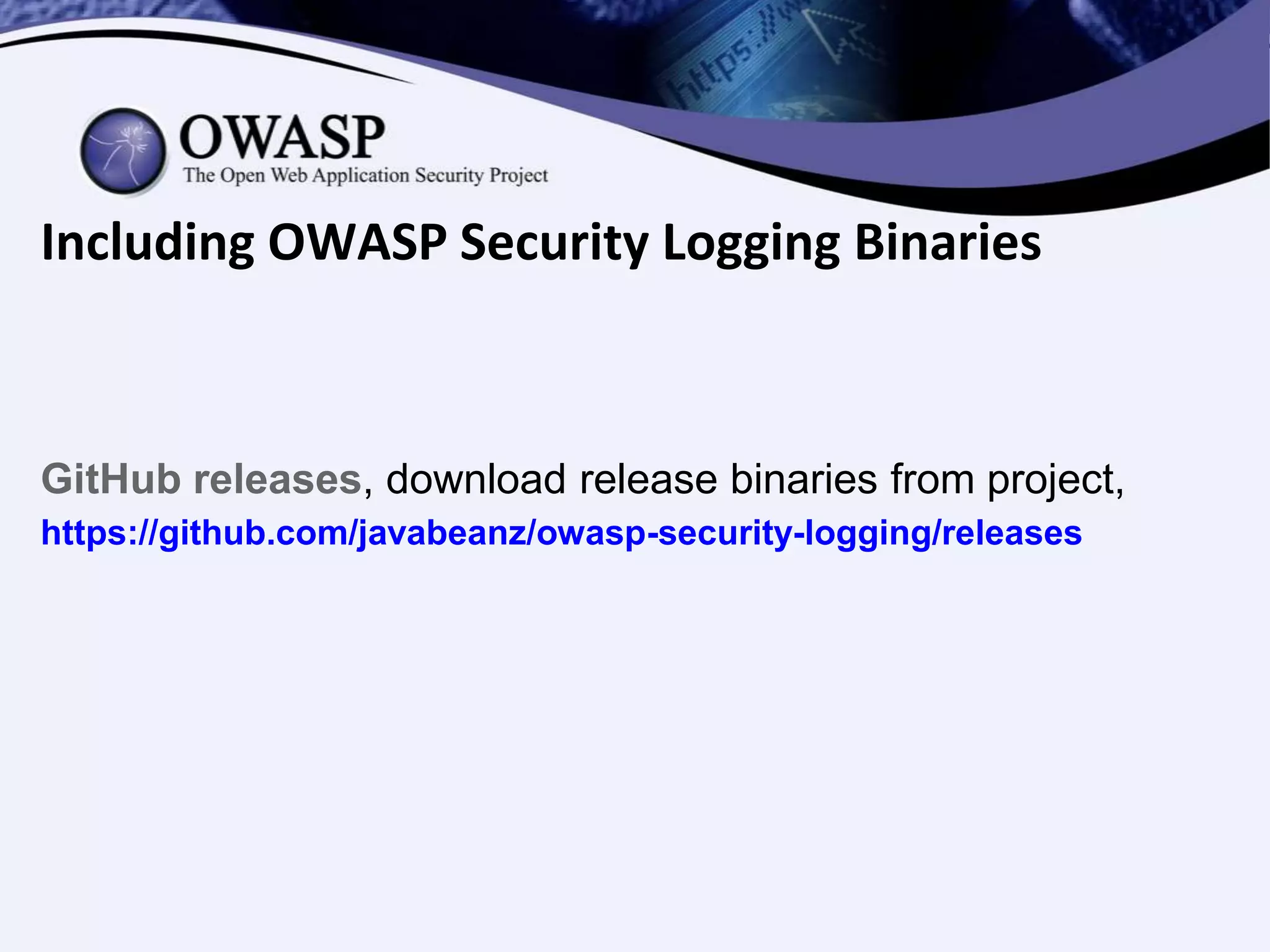 How to Use OWASP Security Logging | PPT