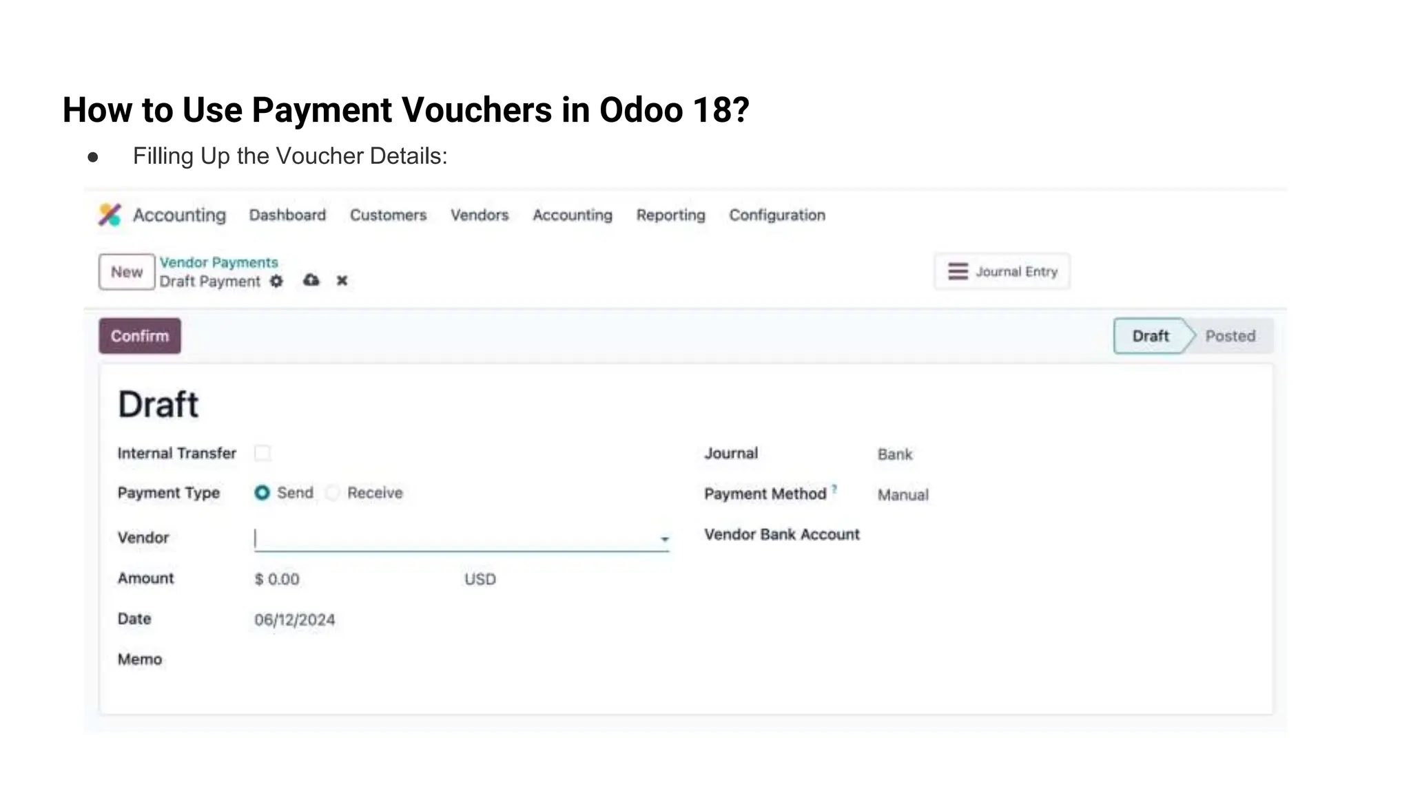 How to Use Payment Vouchers in Odoo 18. | PPTX