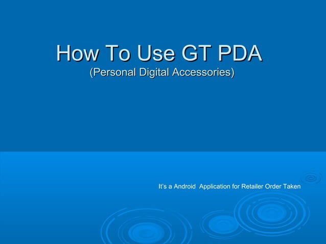 How to use GT PDA.ppt