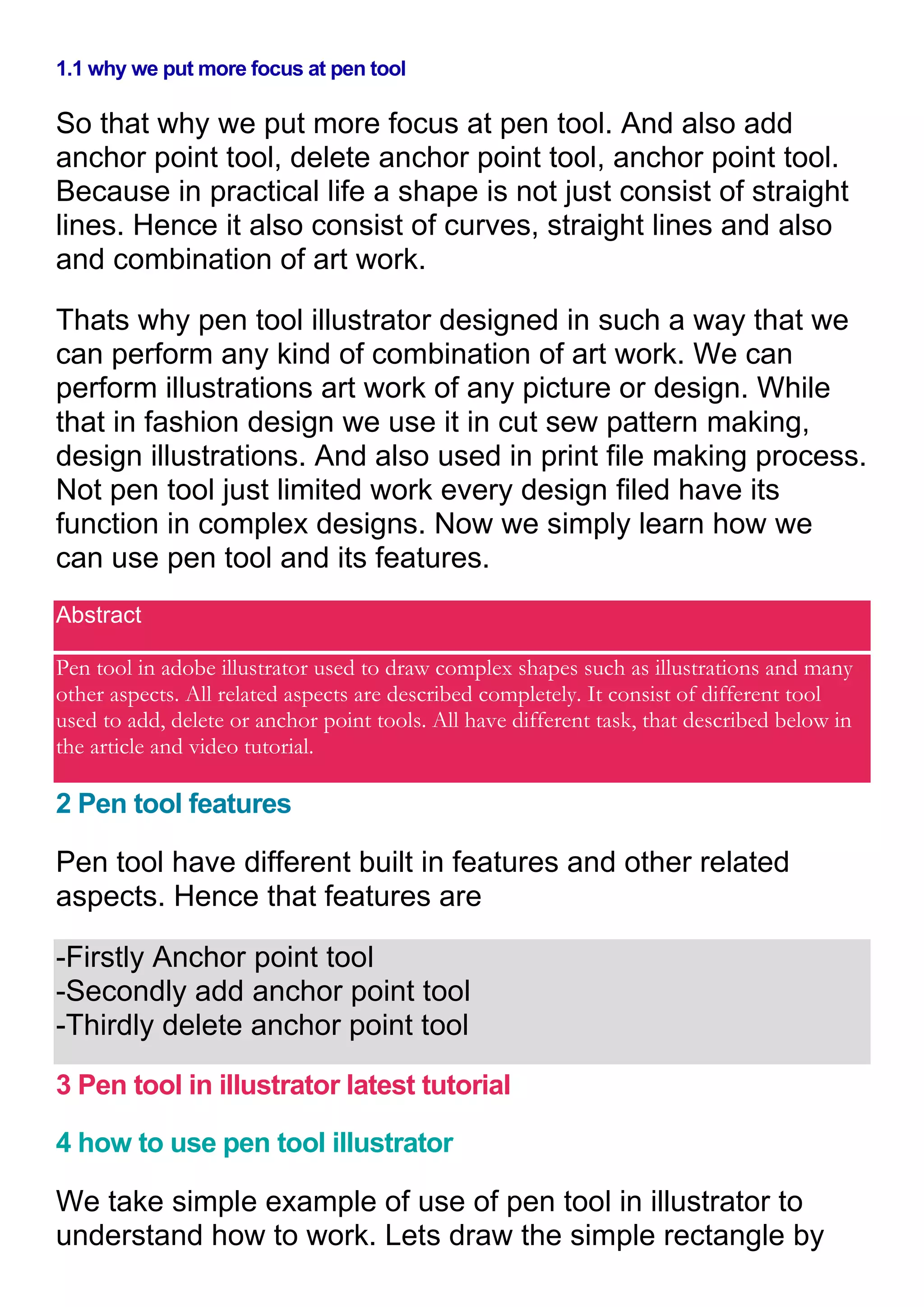 How To Use Pen Tool Illustrator Pdf 
