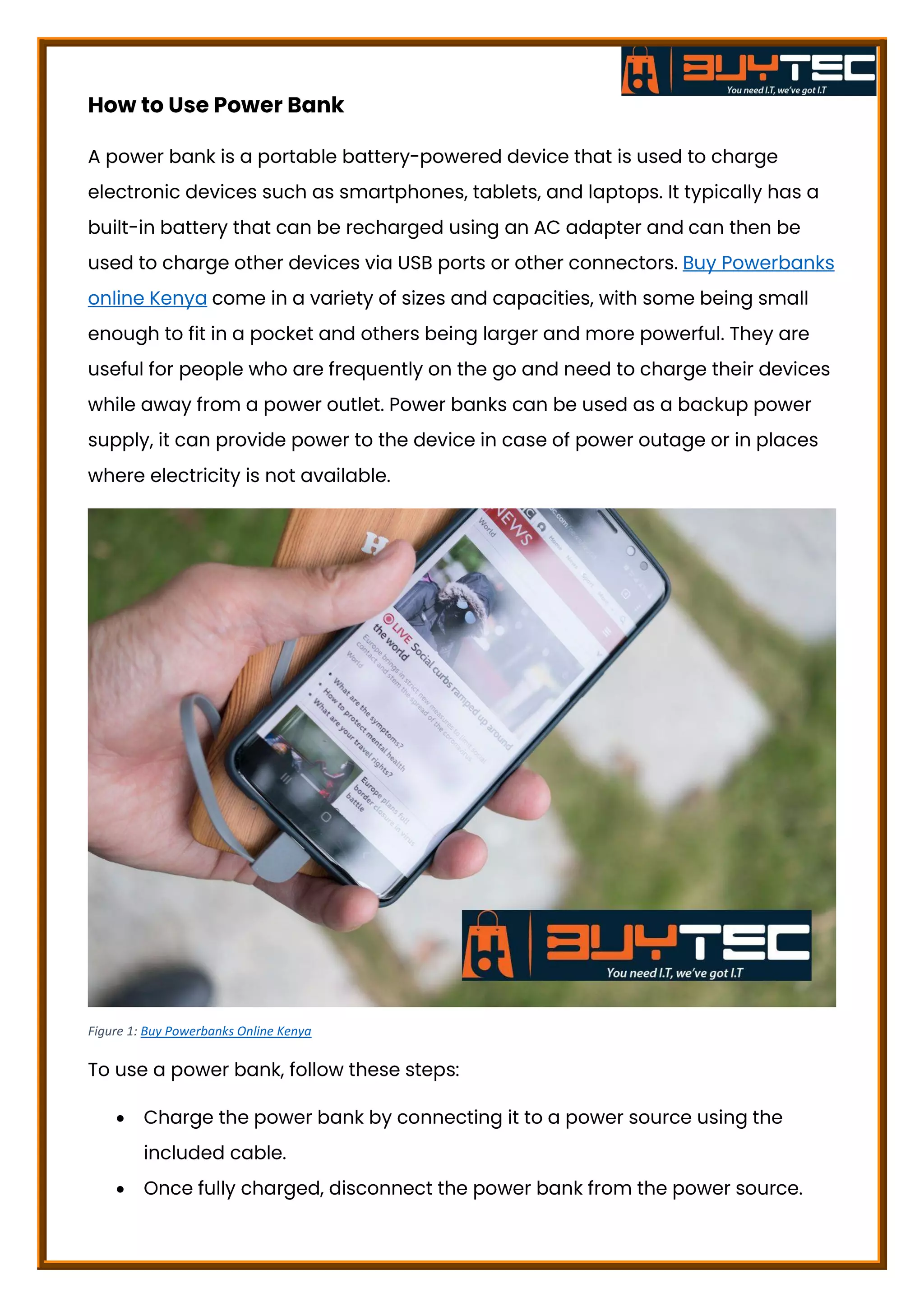 How to Use Power Bank | PDF | Consumer Electronics | Technology & Computing