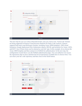 How to use prancer configuration wizard for easy repository onboarding for ia c security | PDF