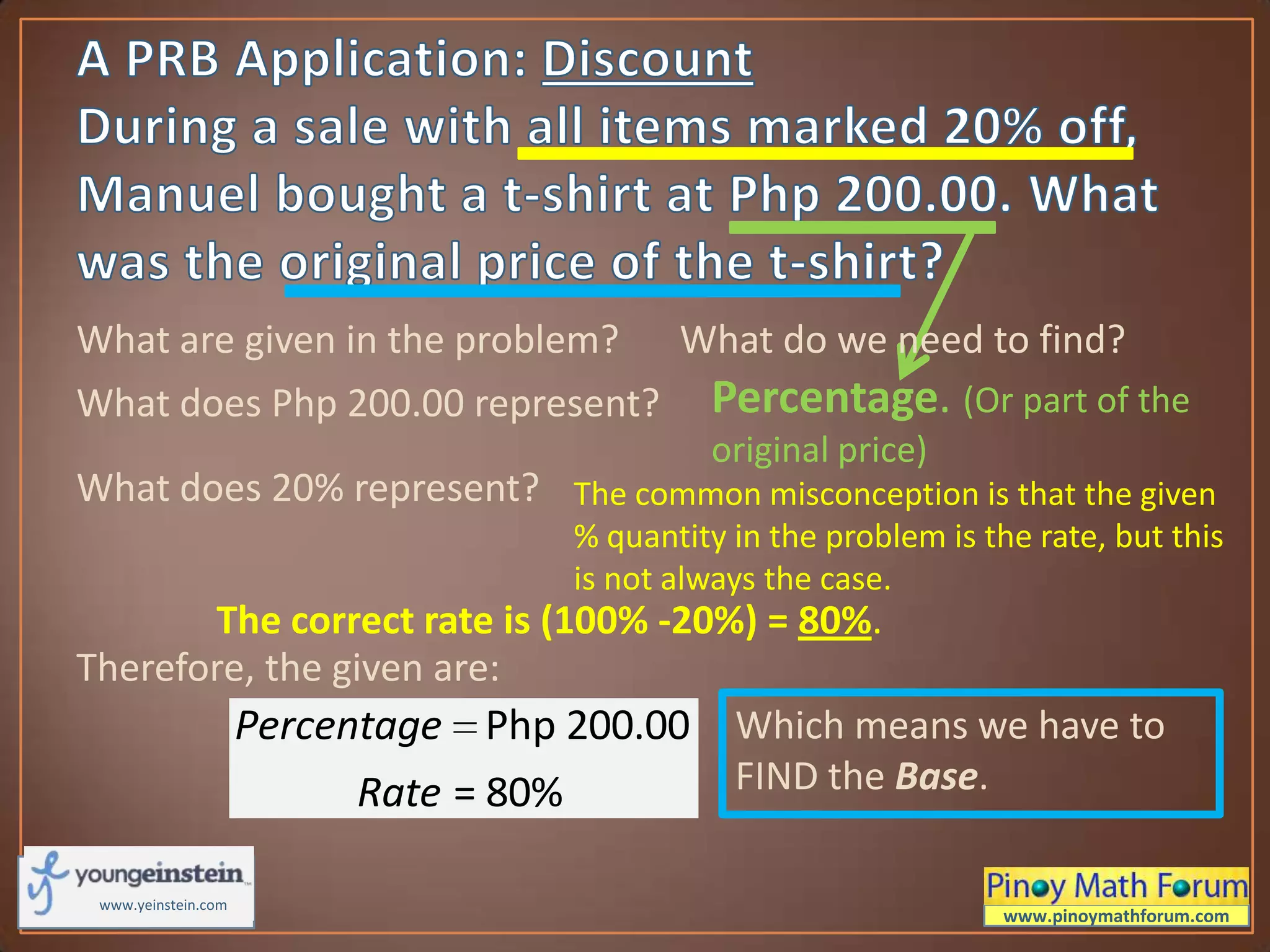 How to Use Percentage - Rate - Base (PRB) and Translation in Solving ...