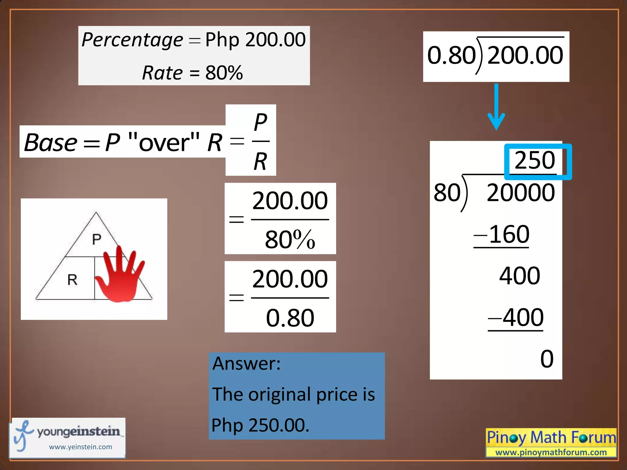 How to Use Percentage - Rate - Base (PRB) and Translation in Solving Math Problems | PPSX