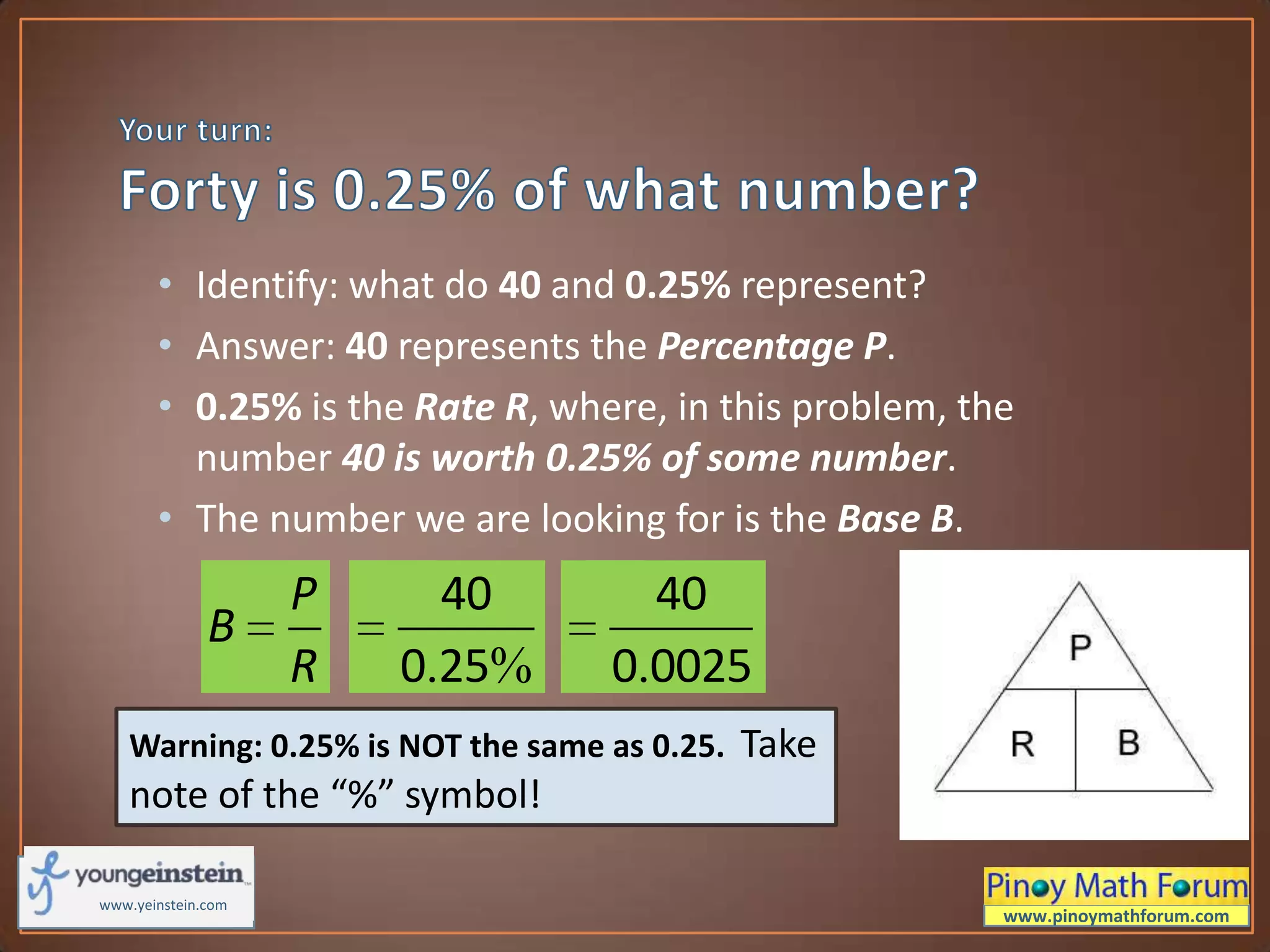 How to Use Percentage - Rate - Base (PRB) and Translation in Solving ...