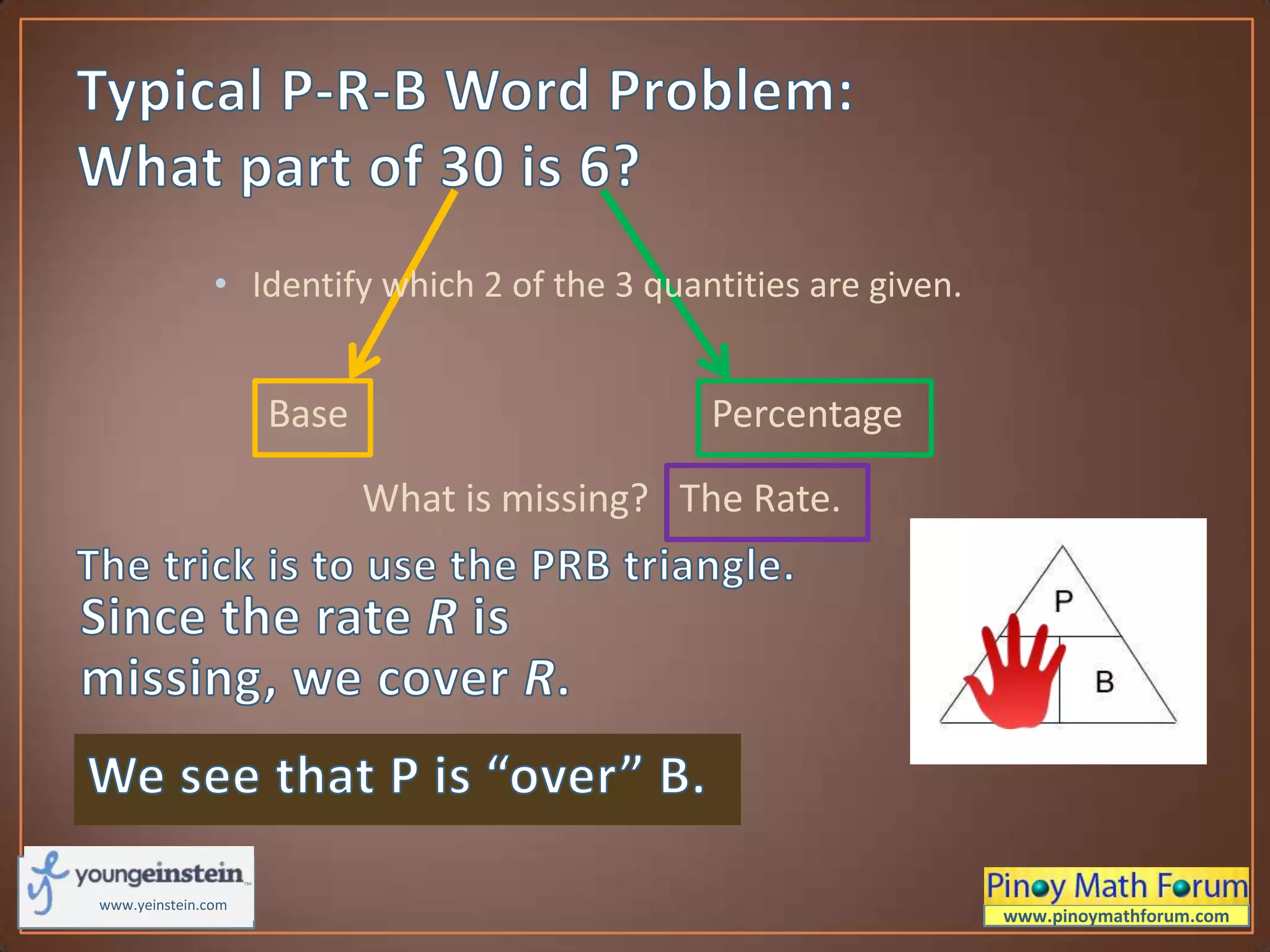 How to Use Percentage - Rate - Base (PRB) and Translation in Solving ...
