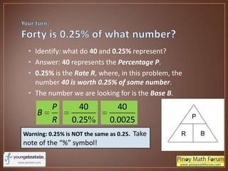 How to Use Percentage - Rate - Base (PRB) and Translation in Solving ...