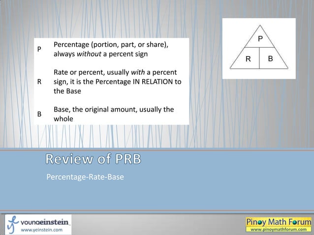 How to Use Percentage - Rate - Base (PRB) and Translation in Solving Math Problems | PPSX | Science