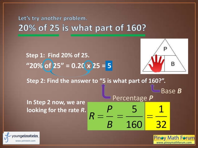 How to Use Percentage - Rate - Base (PRB) and Translation in Solving Math Problems | PPT