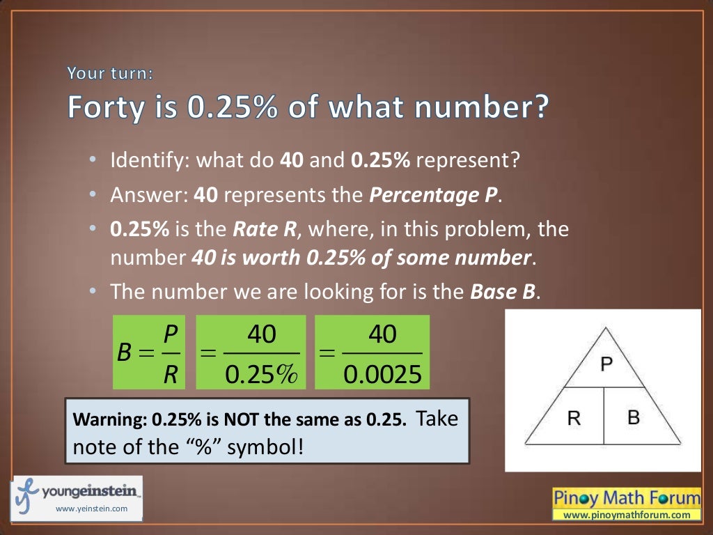 How to Use Percentage - Rate - Base (PRB) and Translation in Solving