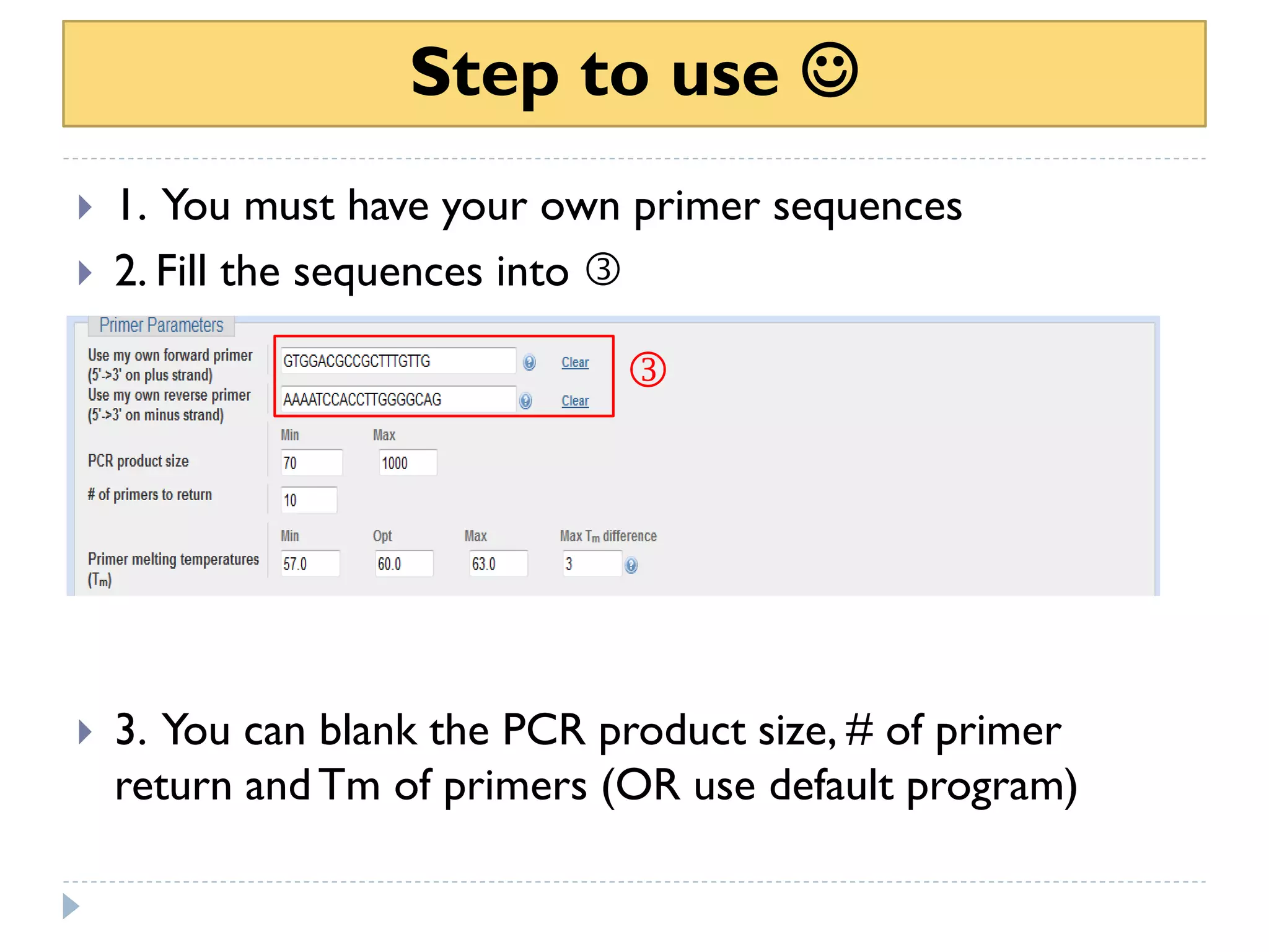 How to use primer blast for checking primer specificity | PDF