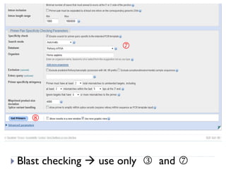 How to use primer blast for checking primer specificity | PDF