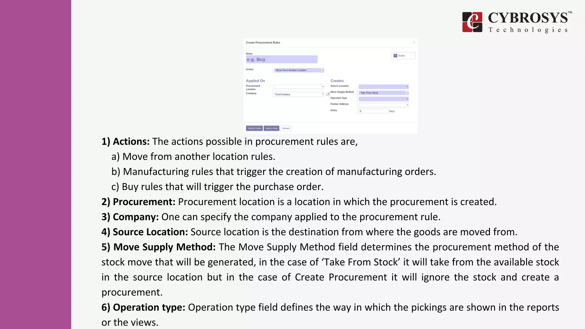 How to use push and procurement rules in odoo | PPT