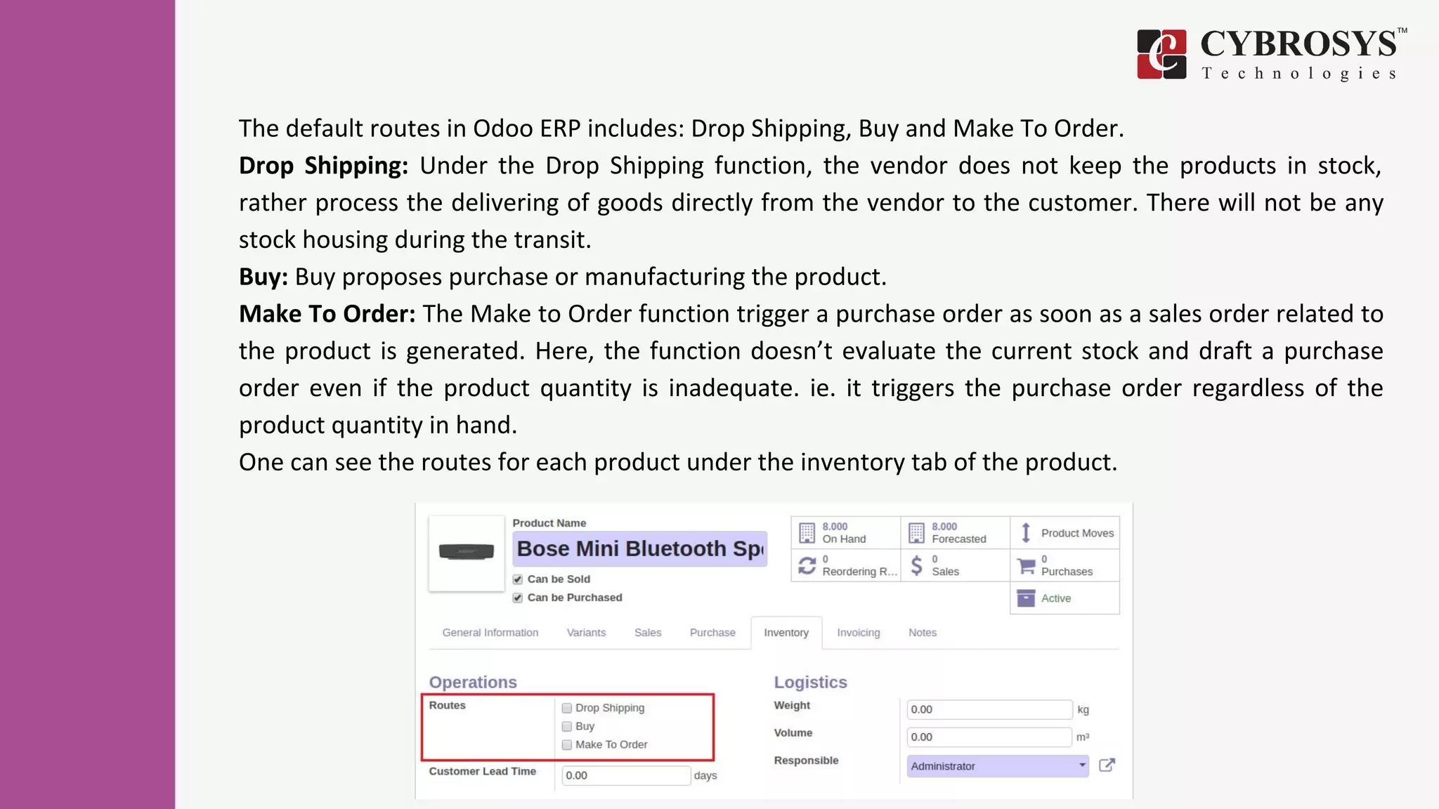 How to use push and procurement rules in odoo | PPT