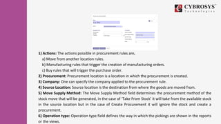 How to use push and procurement rules in odoo | PPT