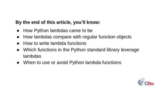 How To Use Python Lambda Functions