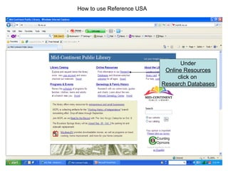 How To Use Reference Usa | PPT