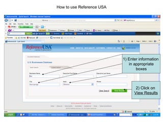 How To Use Reference Usa | PPT