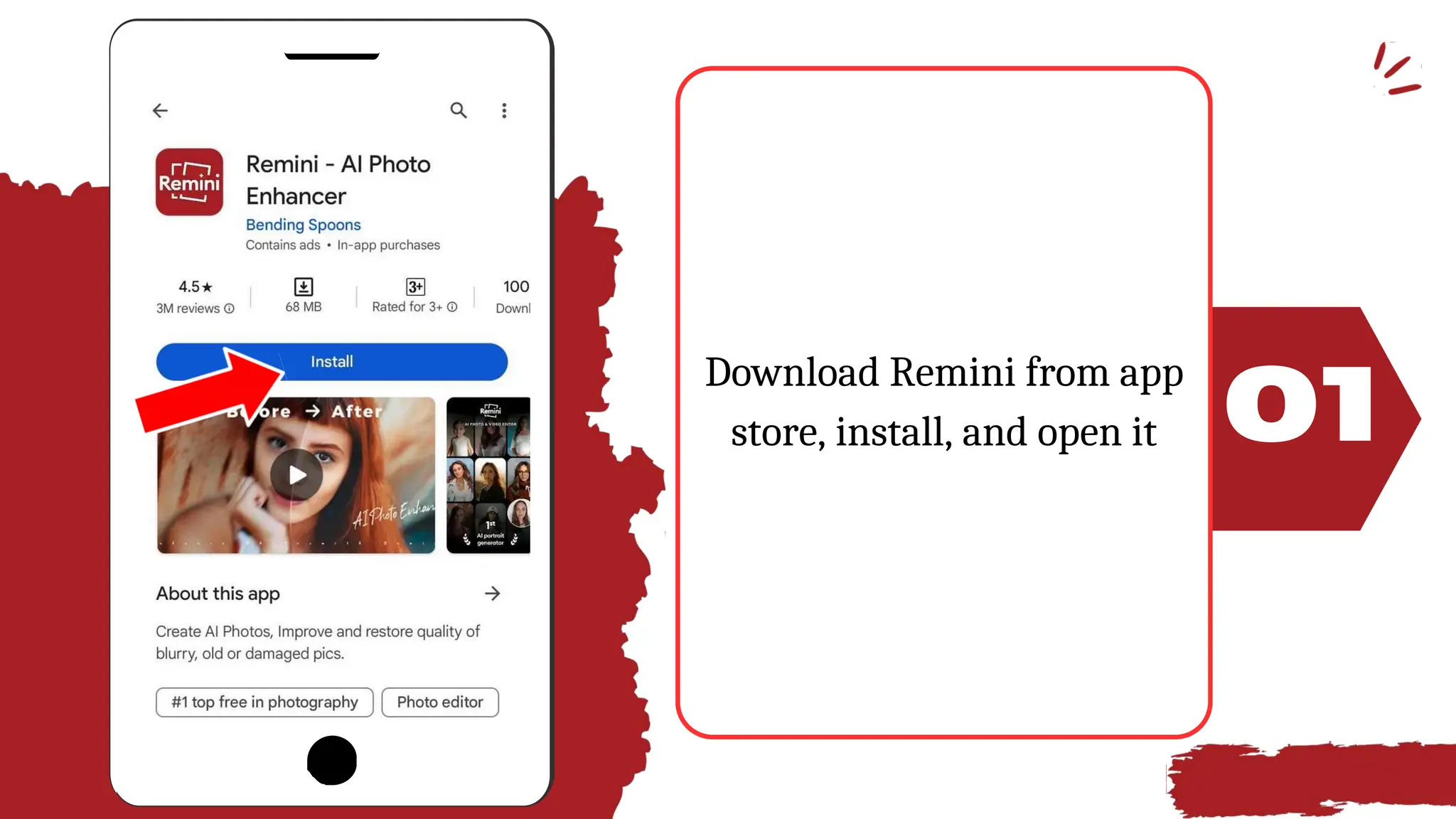 EASY TUTORIAL OF HOW TO USE REMINI BY: FEBLESS HERNANE | PPTX | Photo ...