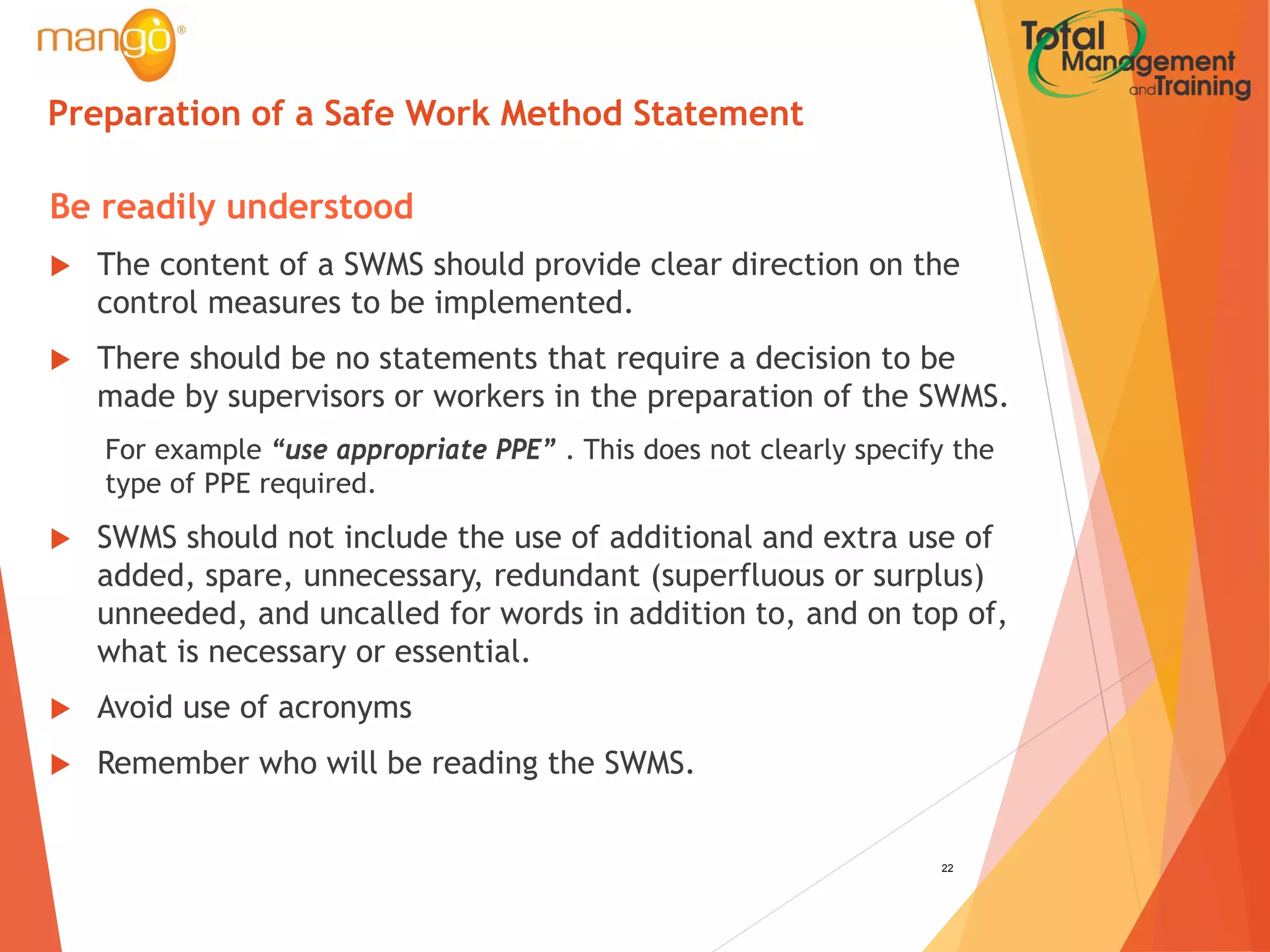 How to use safe work method statements webinar | PDF