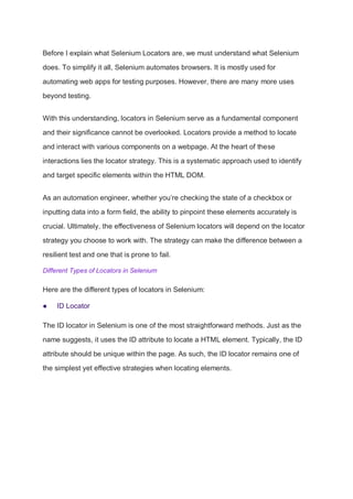 How to use selenium locators effectively for web automation.pdf