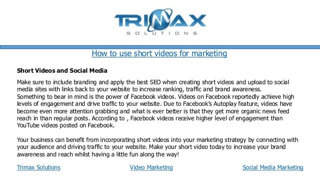 How to use short videos for marketing