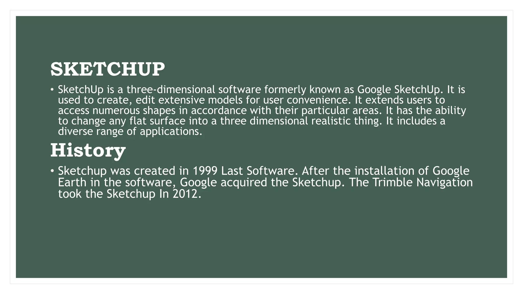 How To Use Sketchup | PPT