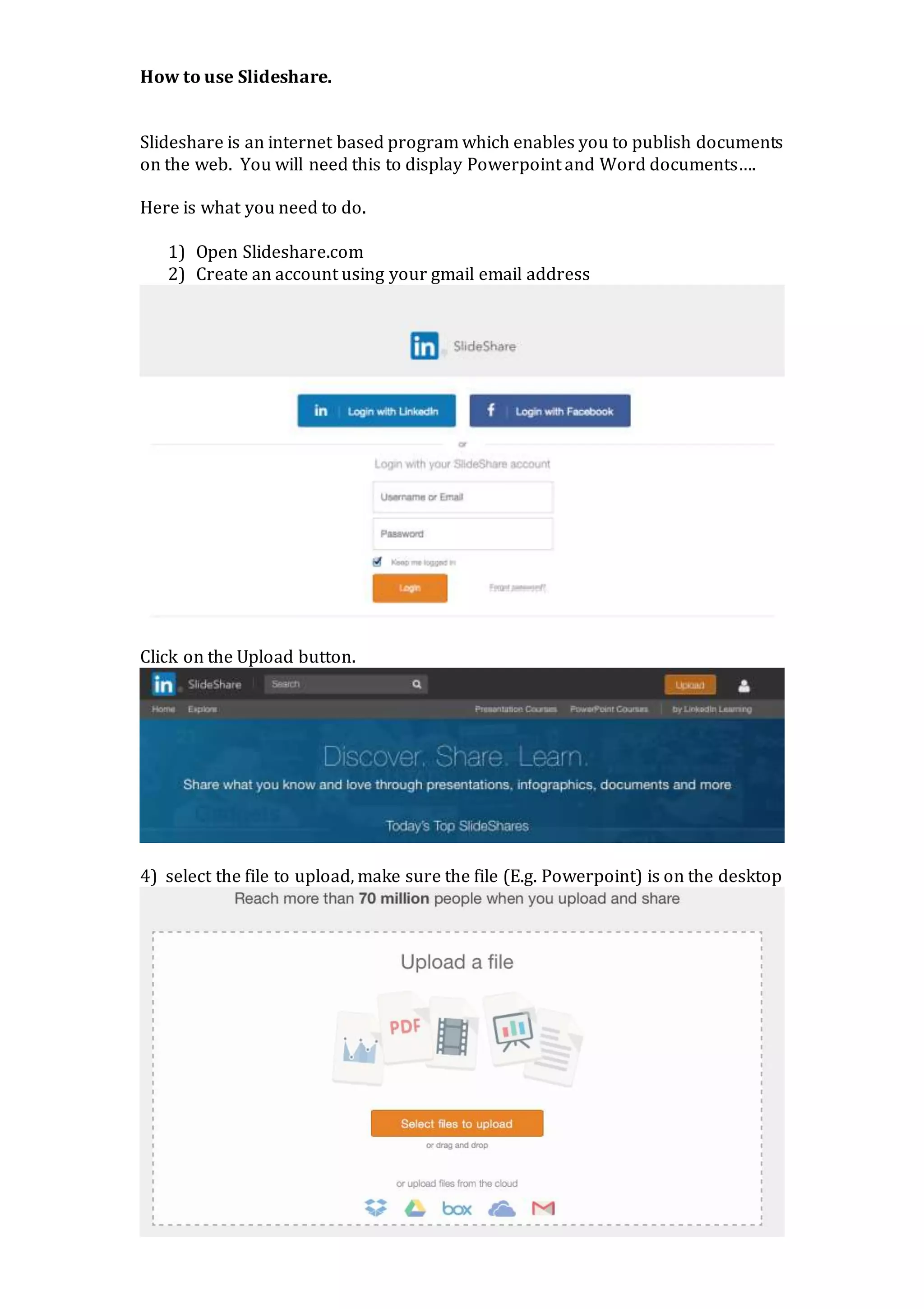 How to use slideshare | DOCX