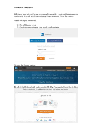 How to use slideshare | PDF