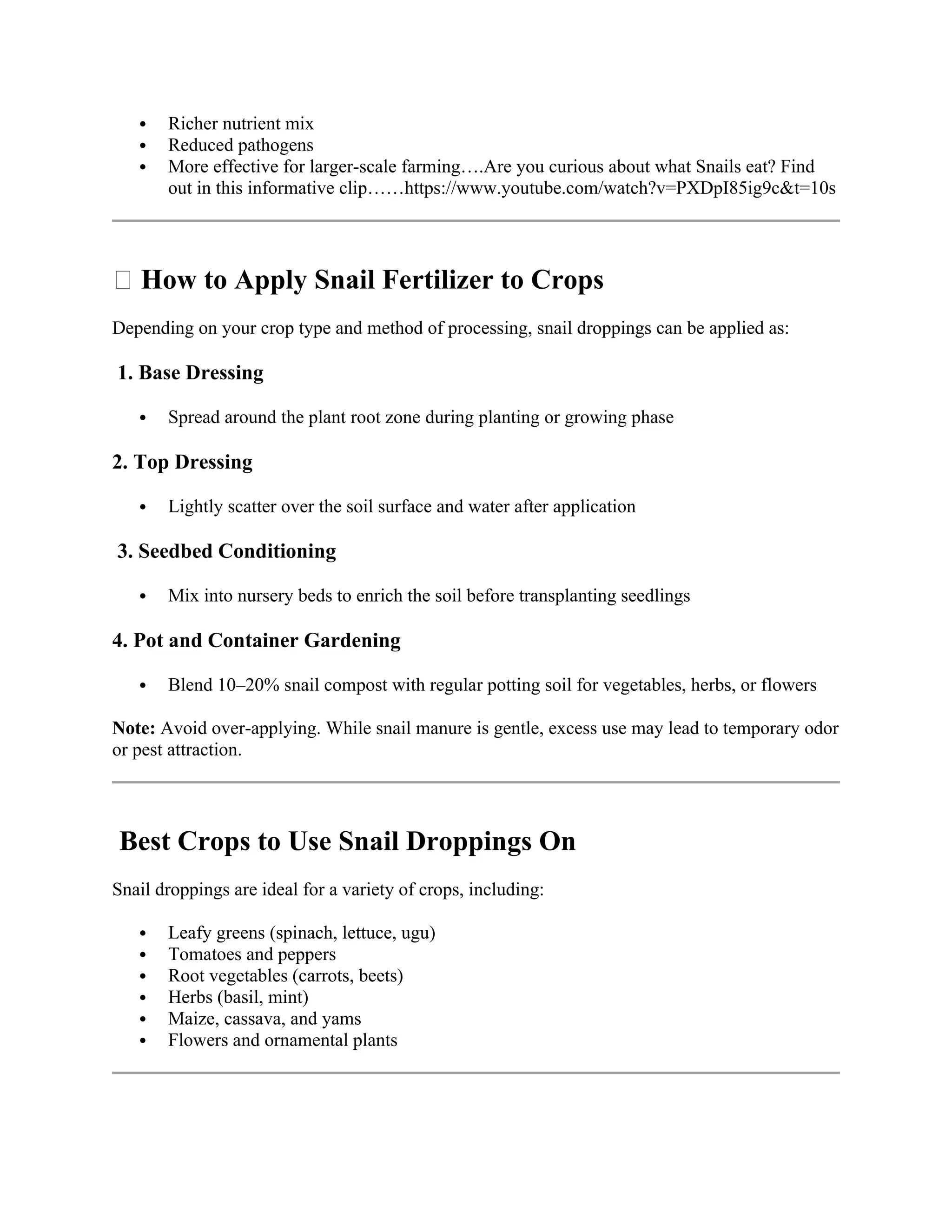 HOW TO USE SNAIL DROPPINGS AS ORGANIC FERTILIZER..docx