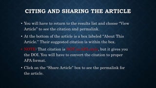 How to Use Springer Database | PPT