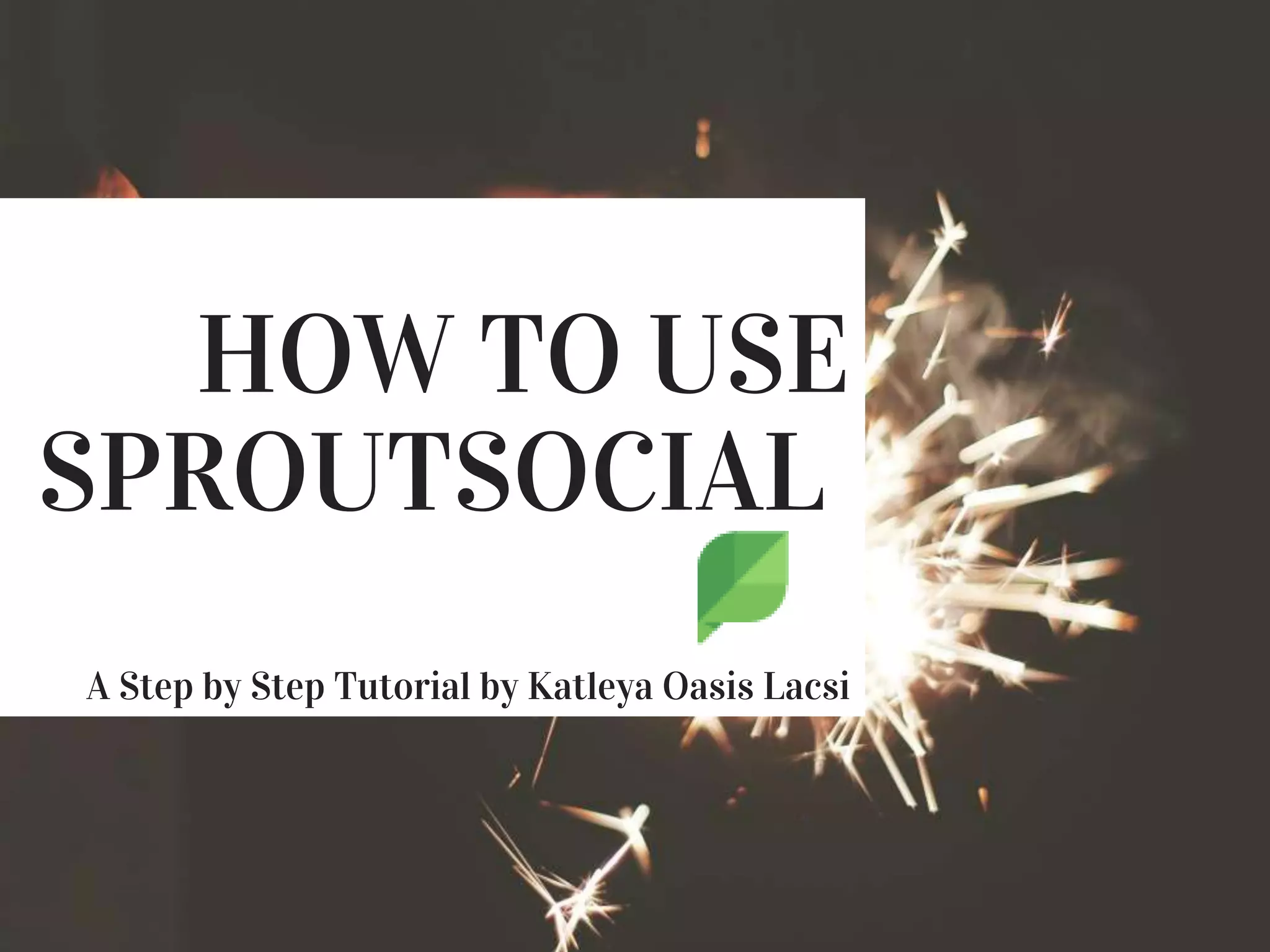 Step by Step Tutorial on Sprout Social | PPT