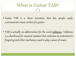 Topic III : How to Use Tablature | PDF