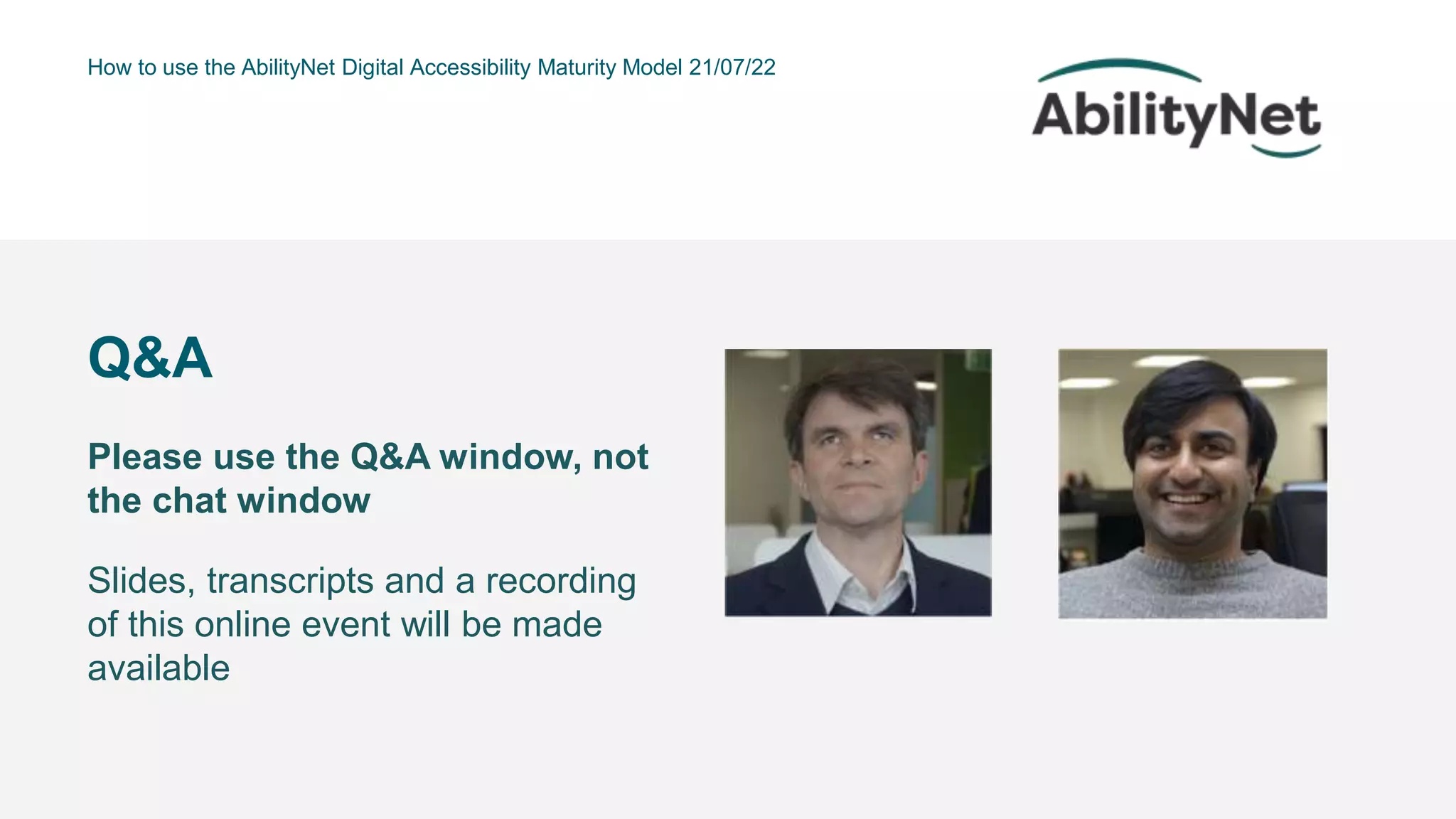 How to use the AbilityNet Digital Accessibility Maturity Model.pptx ...