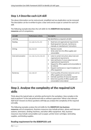Training and Assessment How to use the Australian Core Skills Framework ...