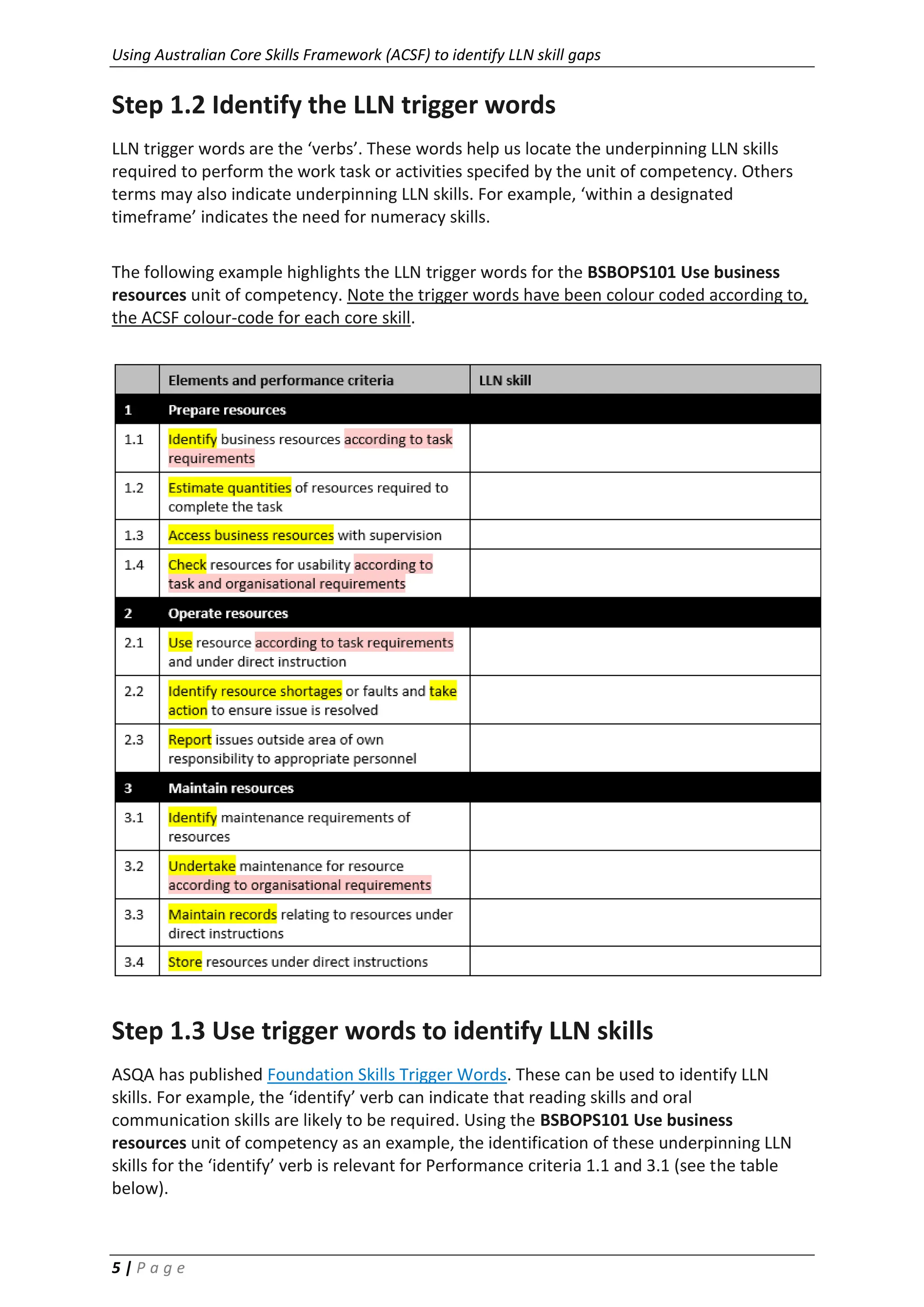 Training and Assessment How to use the Australian Core Skills Framework.pdf