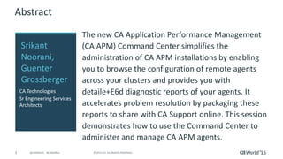 How to Use the CA Application Performance Management Command Center for Application Monitoring | PPT
