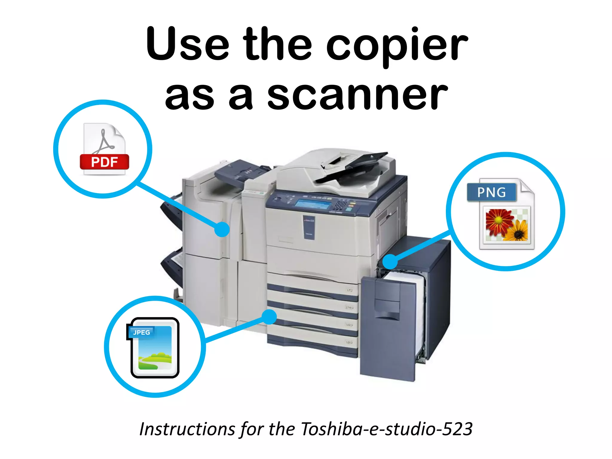 How to Use the Copier to Scan (Toshiba eStudio 523) | PPT