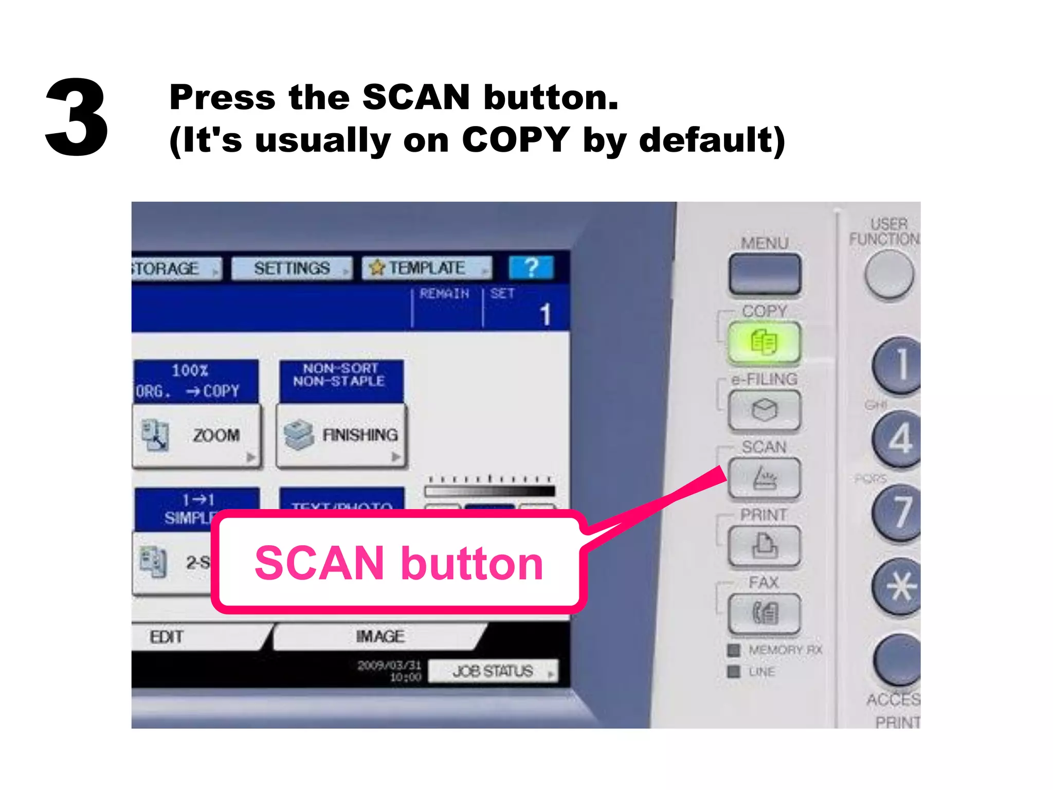 How to Use the Copier to Scan (Toshiba eStudio 523) | PPT