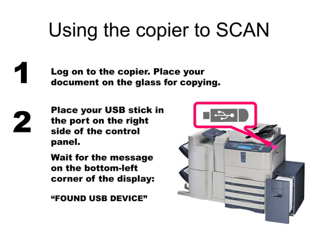 How to Use the Copier to Scan (Toshiba eStudio 523) | PPT