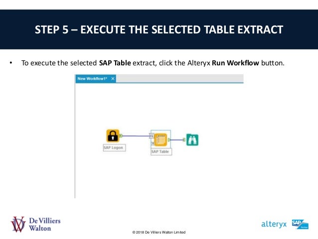 How to use the Alteryx Connector for SAP - SAP Table Tool